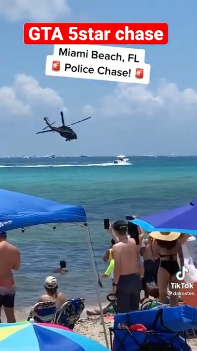 High Speed Police Chase in Miami Beach Helicopters and Boats #shorts ...