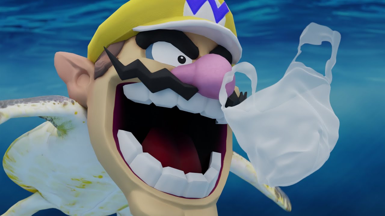 Sea Turtle Wario Chokes on a Plastic Bag and Dies (Animated) - YouTube