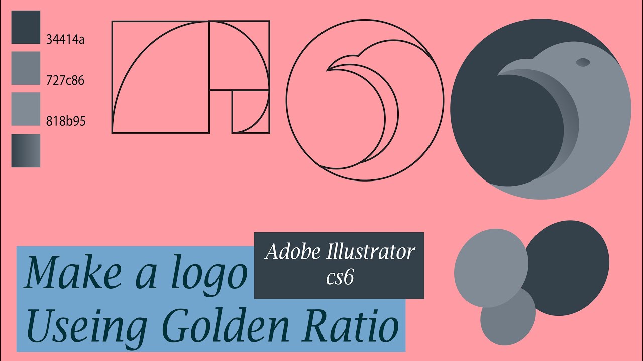 How to make a logo with golden ratio adobe illustrator cs6 - YouTube