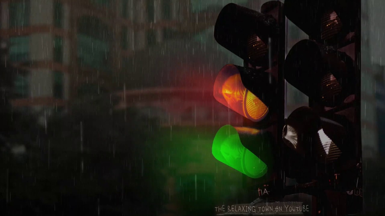 🎧 City Rain | Rain Drops on Traffic Lights & Traffic Sounds | City ...