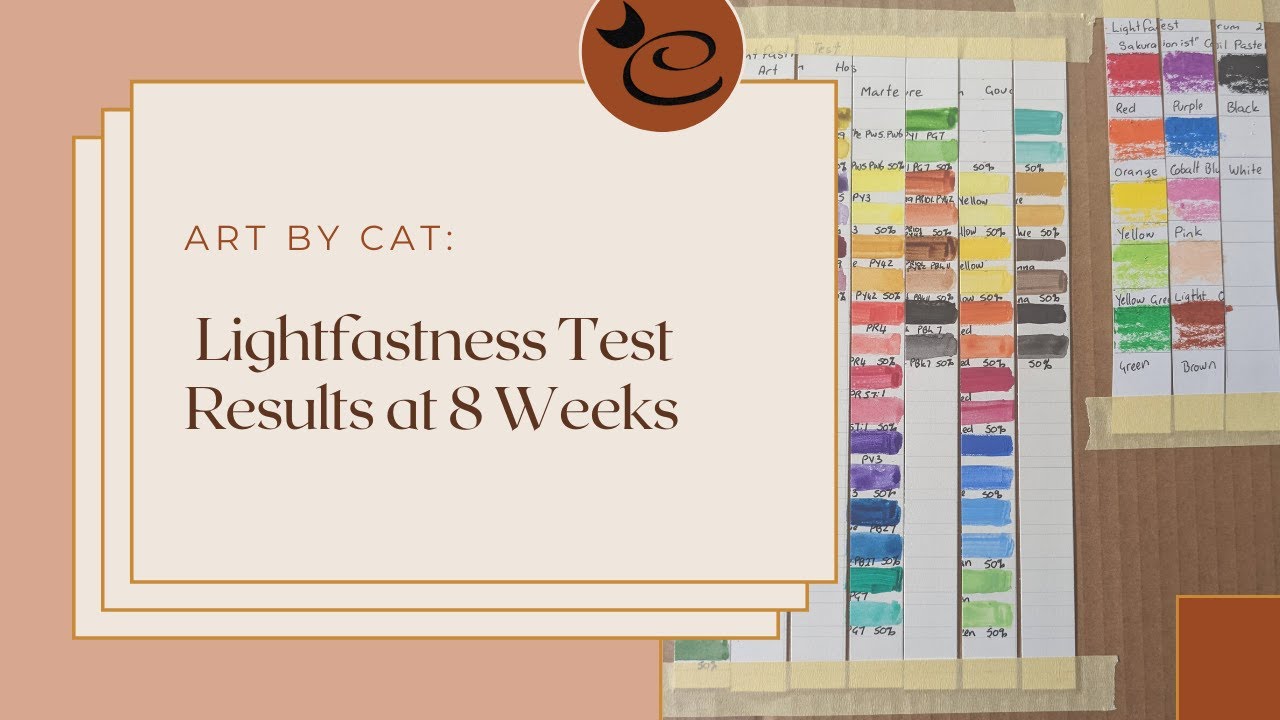 Lightfastness Test Results at 8 weeks - YouTube