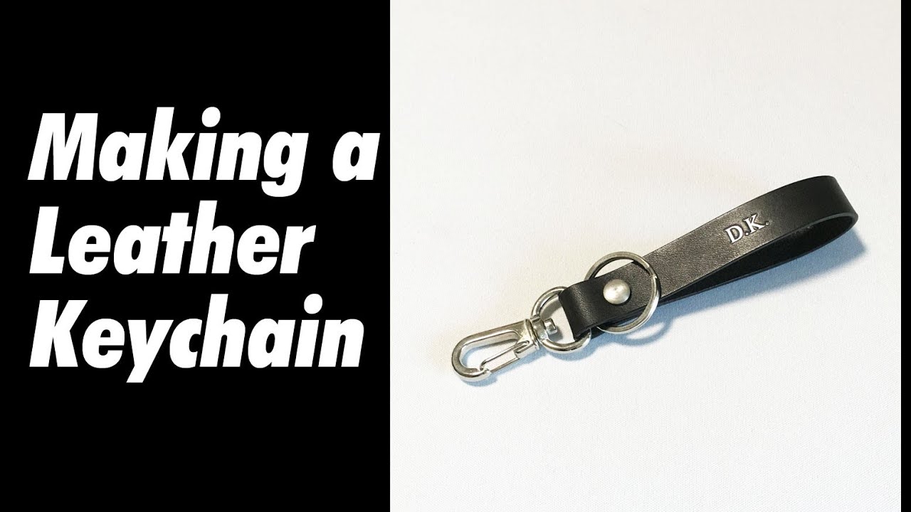Making a Leather Keychain (Free Pattern, Easy Beginner Leathercraft ...