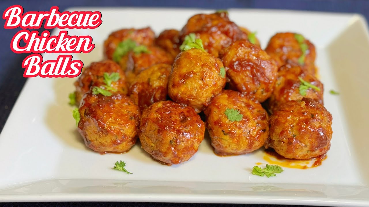 Barbecue Chicken Balls Recipe At Home - YouTube