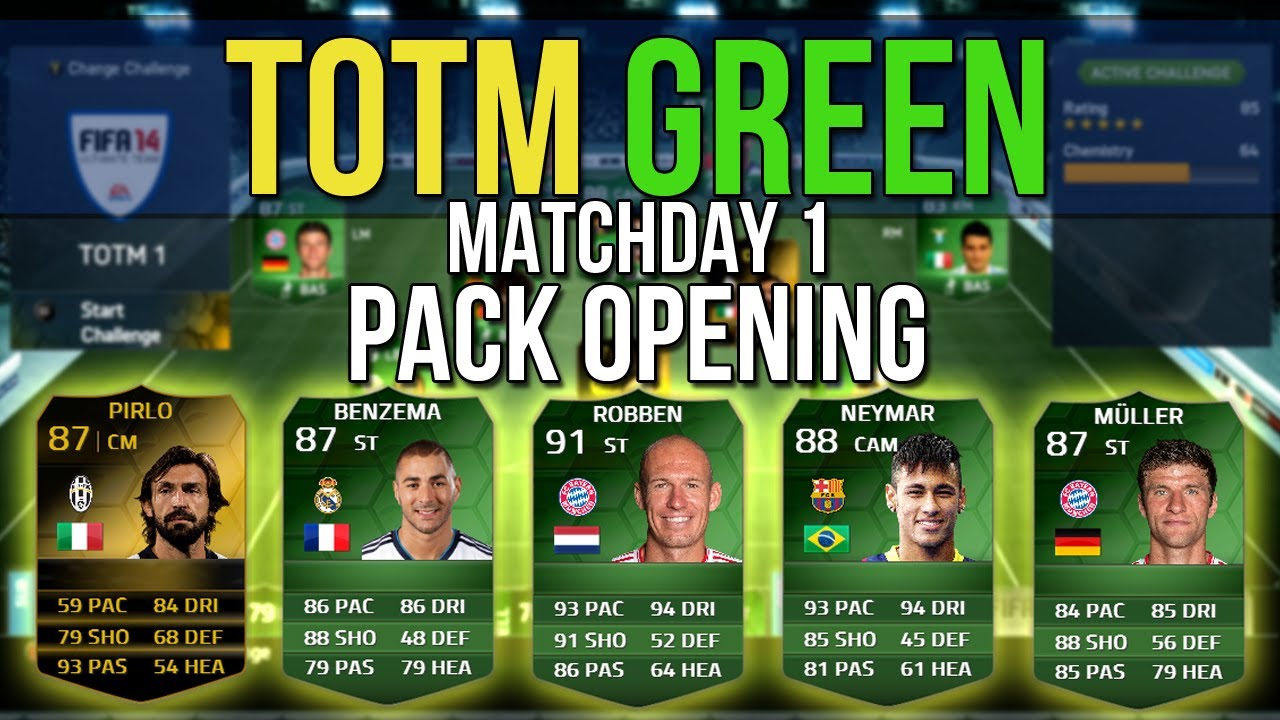 FIFA 14 - TOTM Team Of The Matchday 1 Pack Opening Ft. iMOTM Robben ...