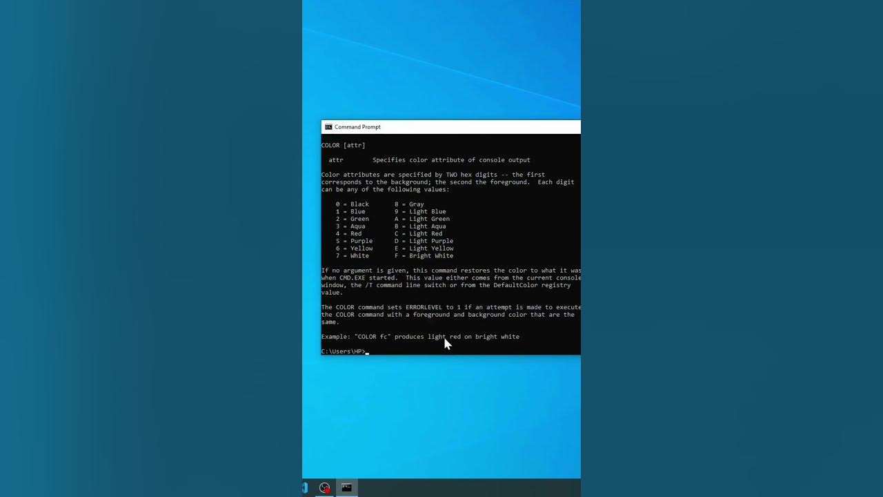 How to Change the Color of Command Prompt - YouTube