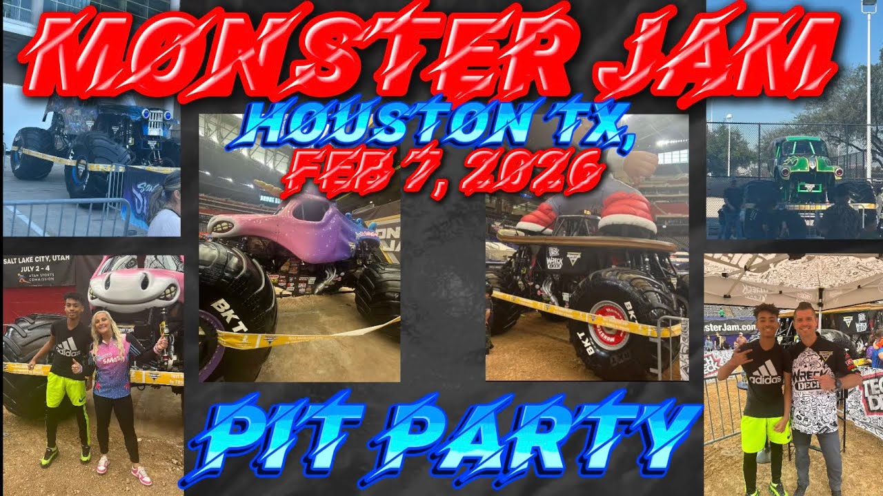 Monster Jam Houston TX, Feb 7, 2026 (PIT PARTY) - YouTube