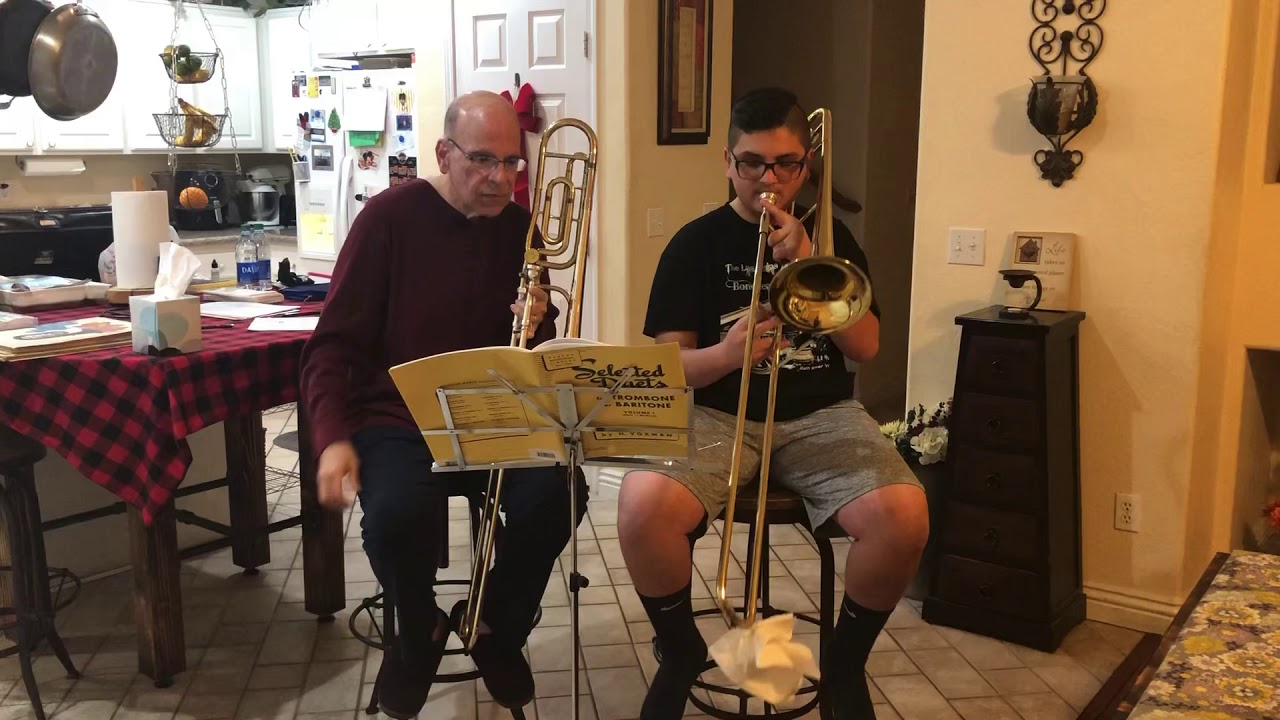 Grandpa Corriero and Tony playing Trombone - YouTube