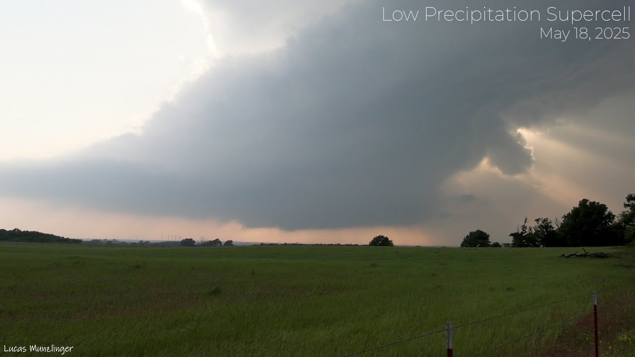 Oklahoma Low Precipitation Supercell May 18, 2025 - YouTube