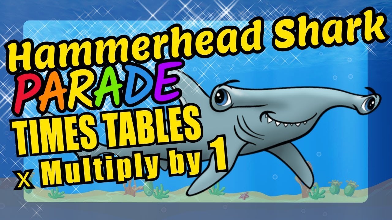 Hammerhead Sharks Teach Multiplication Times Tables x1 Educational Math ...