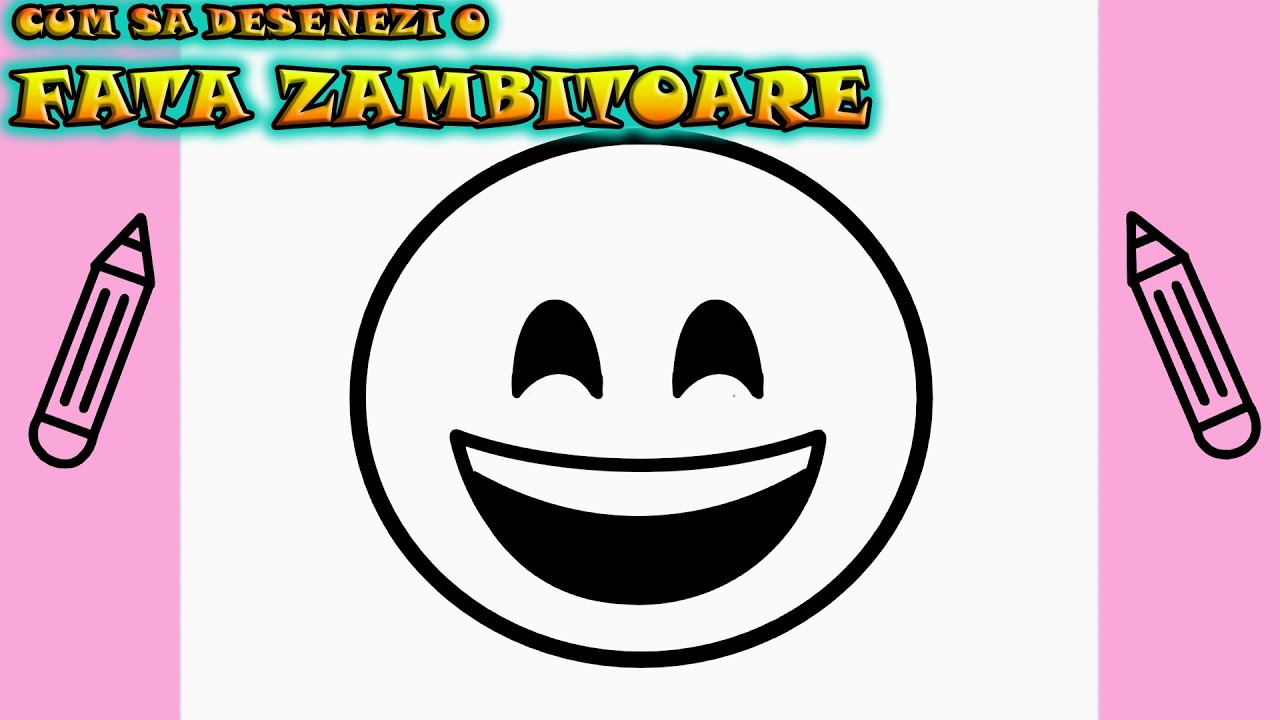 Cum Sa Desenezi O FATA ZAMBITOARE | Deseneaza Singur | Invata Usor sa ...