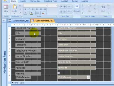 How To Create Forms and Buttons in Access - YouTube