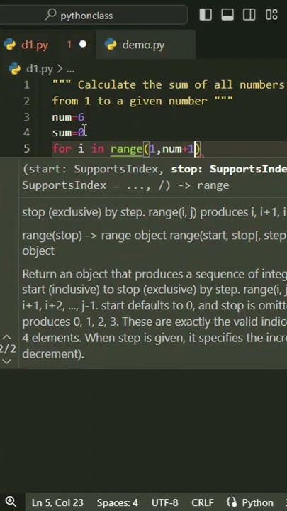 Sum Of All Numbers Pythontutorial Coding Python Techxcoders Youtube 