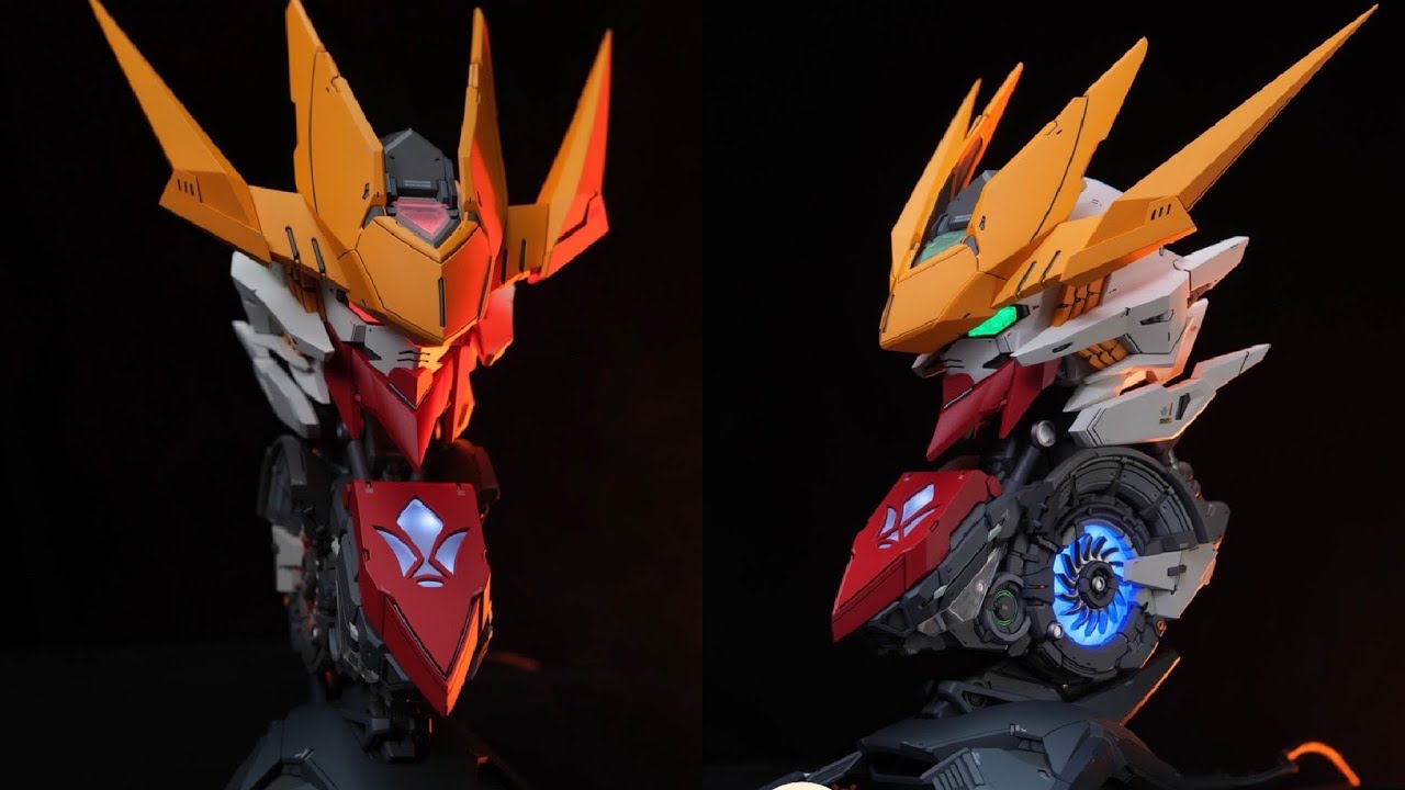 New Gundam Labzero 1/35 Gundam Barbatos Lupus REX Head Bust Full Resin ...