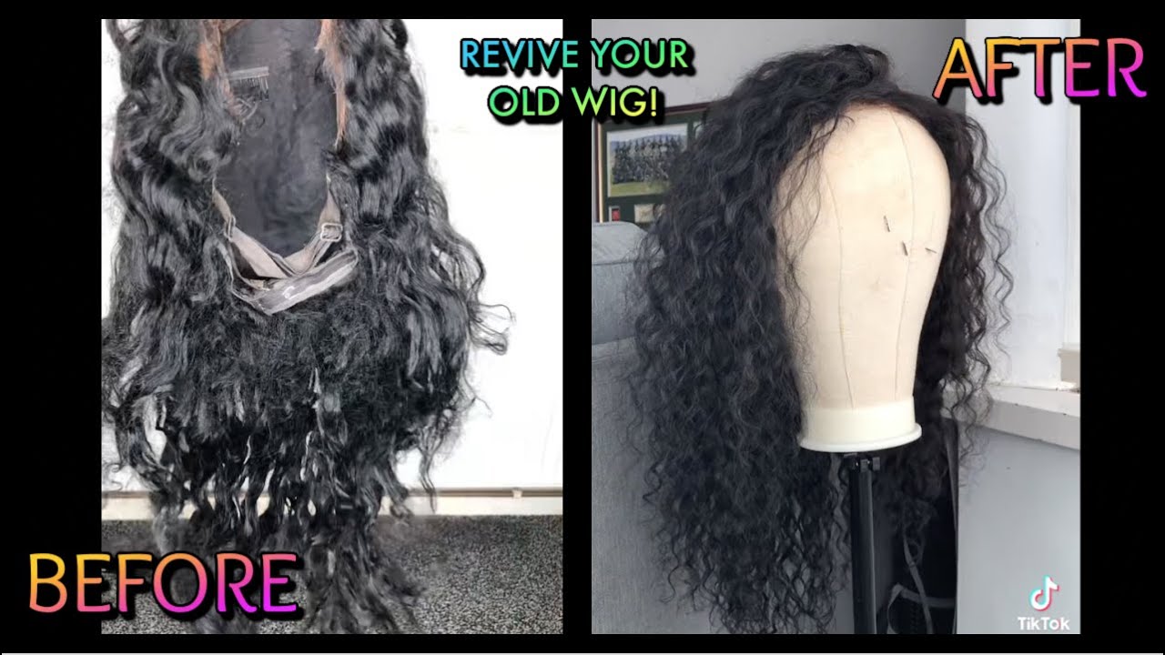 HOW TO REVIVE YOUR OLD CURLY WIG! EASY METHOD | BRING YOUR WIG BACK TO ...