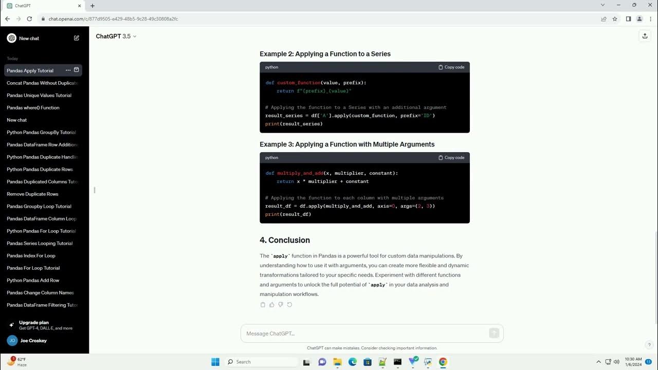 python pandas apply with arguments - YouTube