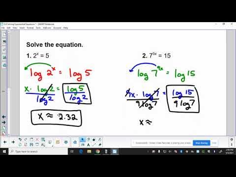 6.6A: Solve exponential equations lesson - YouTube