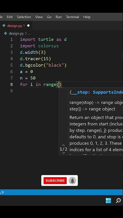 Create an Awesome Design using Python 🔥🔥| Python Turtle Graphics | #shorts #programming #python ...