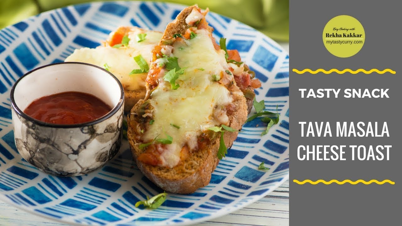 Tava Masala Cheese Toast Recipe - Tasty Snack Recipe - YouTube