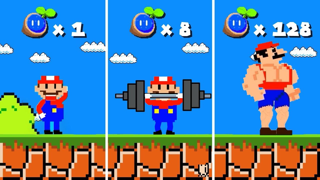 Mario gym | Mario's Unstoppable Muscles | Game animation - YouTube