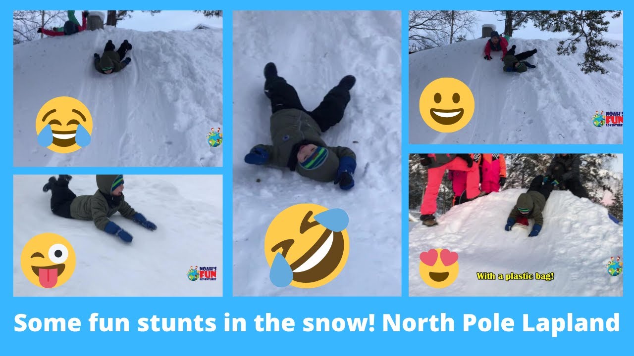 Some fun stunts in the snow - North Pole/Arctic Circle - Lapland - YouTube