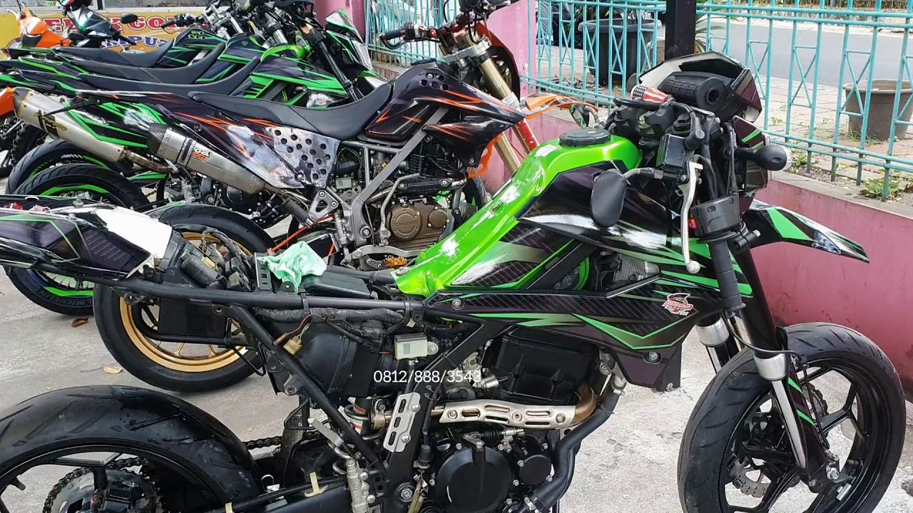 PAKE VELG RACING... MODIFIKASI KLX DTRACKER 250 PAKE VELG RACING - YouTube