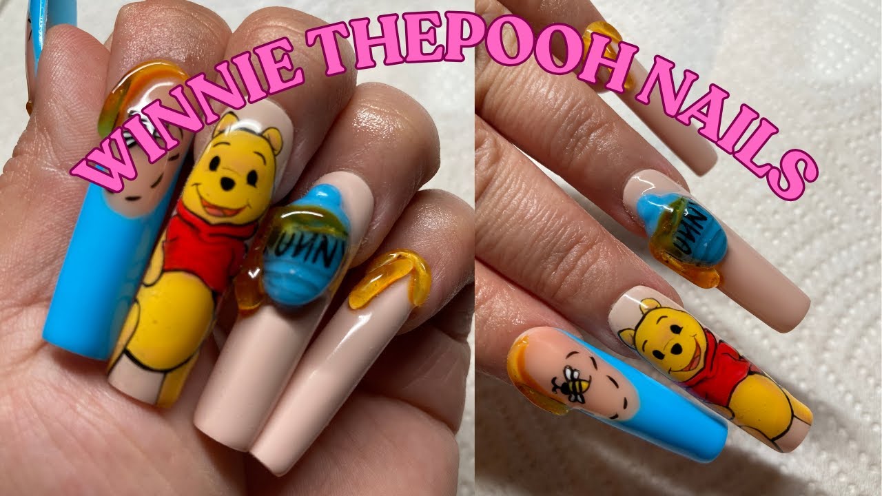Winnie the Pooh Nail Art is the Cutest! - YouTube