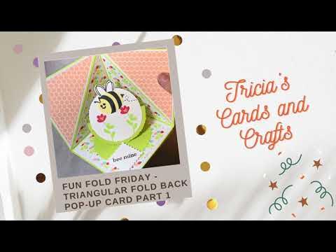 Fun fold Friday - triangular fold back pop up card part 1 - YouTube