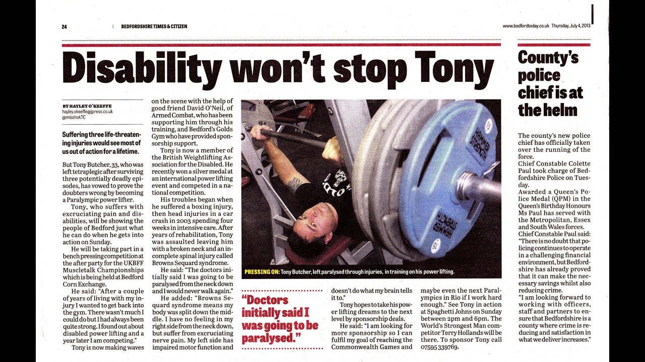 Tony Butcher: Partially paralyzed after an assault to England ...