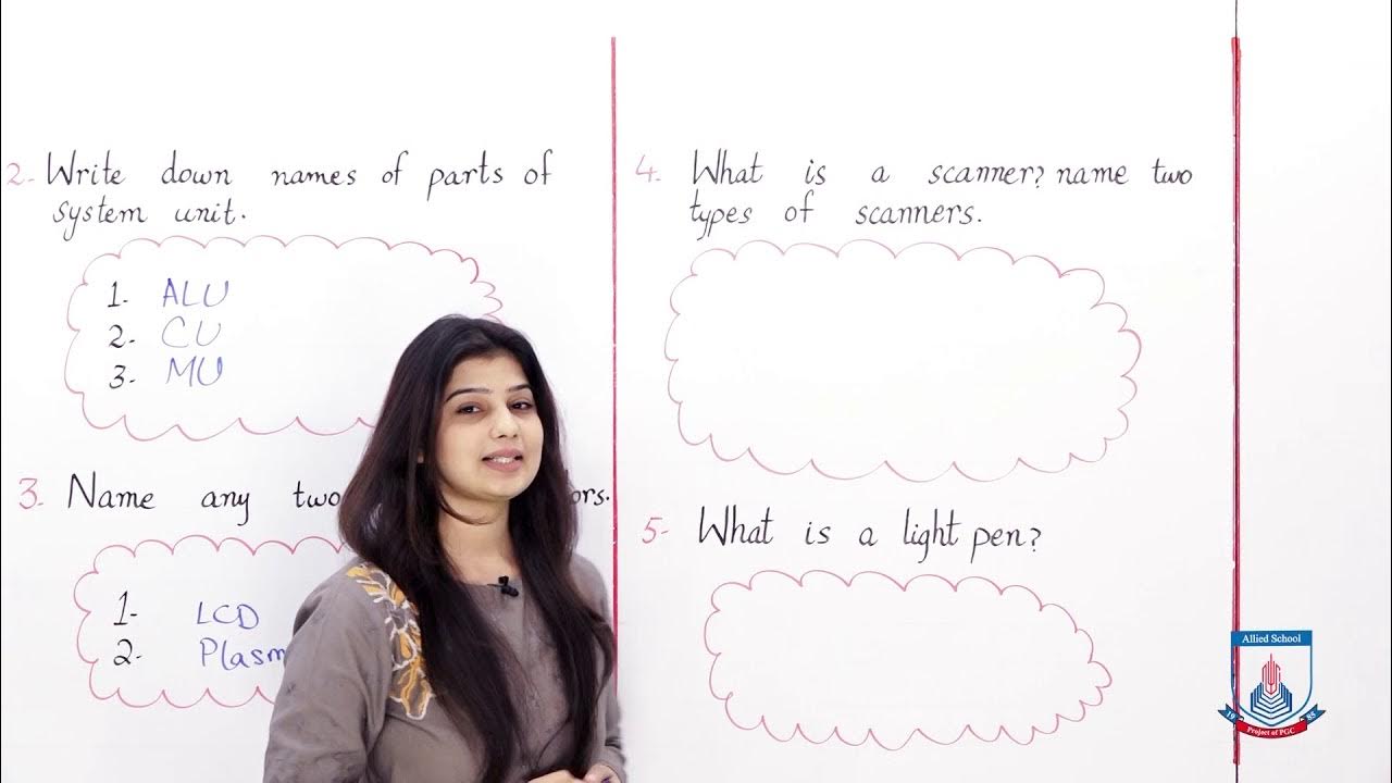 Class 4 - Computer Studies - Chapter 3 - Lecture 5 Exercise (part 2) - Allied Schools - YouTube