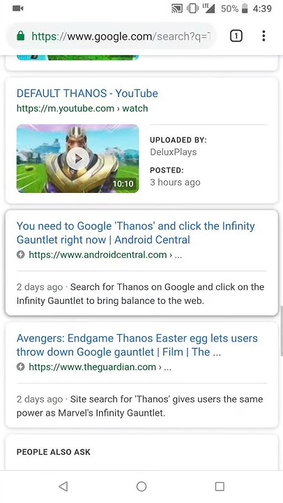 Google Thanos turn your search to dust - YouTube