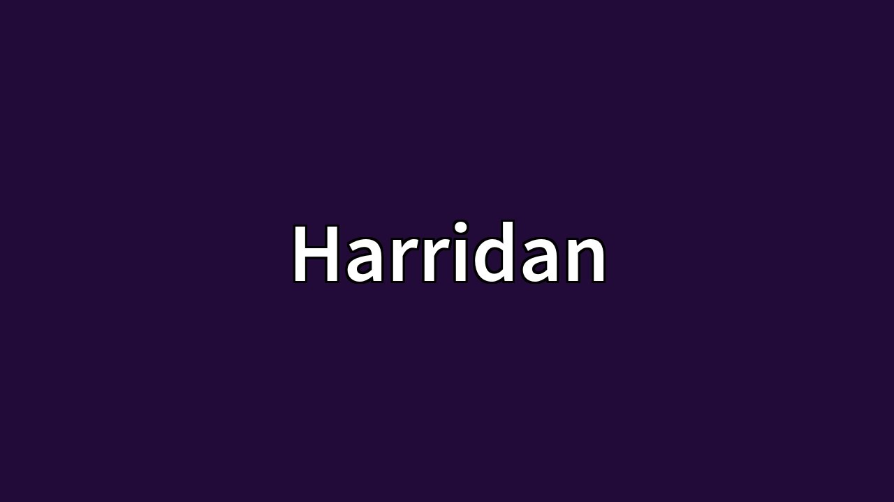 Harridan Meaning - YouTube