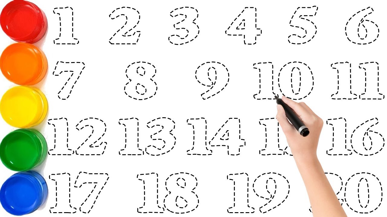 🎨 Numbers Drawing for Kids // Learn to Draw and Paint Numbers Step by ...