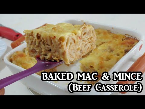 BAKED Mac/Cheese and Ground Beef | Beef Casserole | Baked Macaroni Pie ...