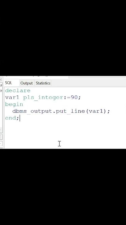 PL/SQL: Pls integer datatype #shorts - YouTube