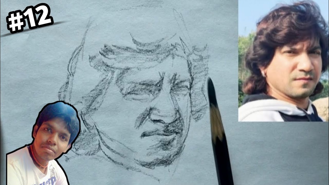 How to draw rapid portrait || How To Draw Sketch ️ - YouTube