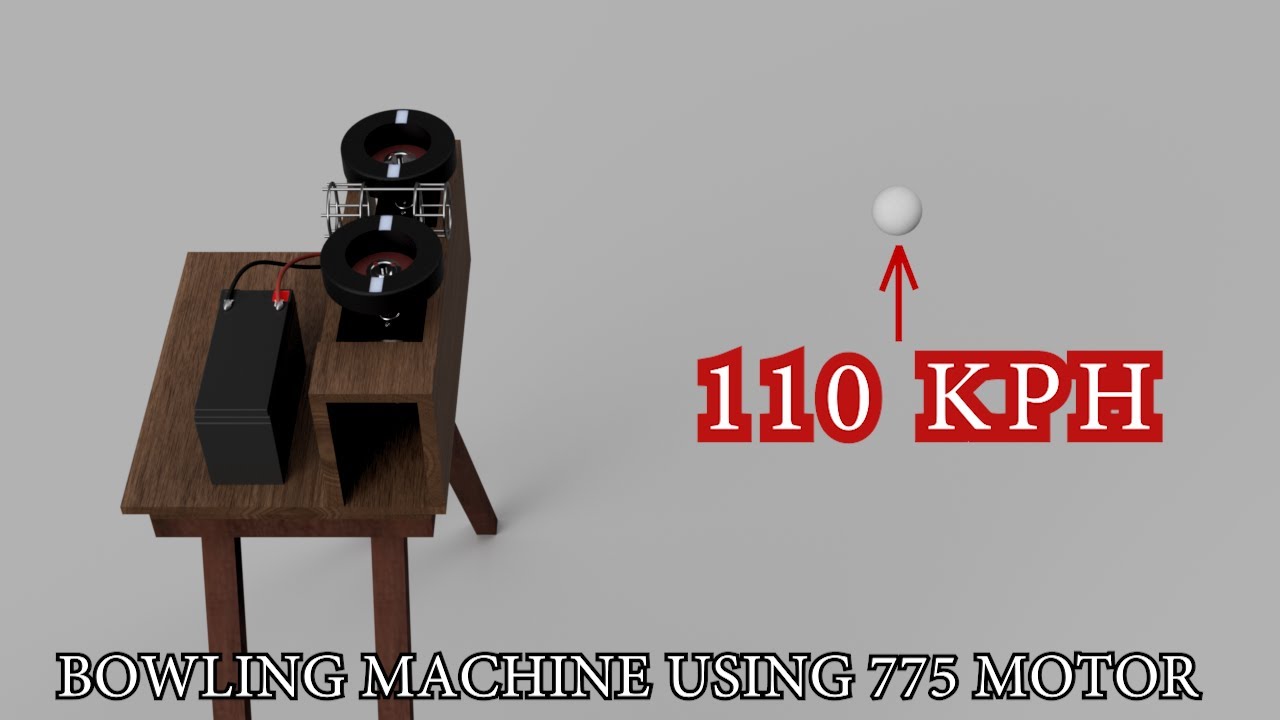 110 KPH handmade bowling machine - YouTube