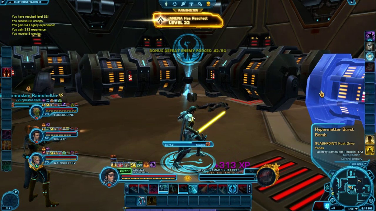 Swtor-Jedi Guardian Gameplay-Kuat Drive Yards Flashpoint - YouTube