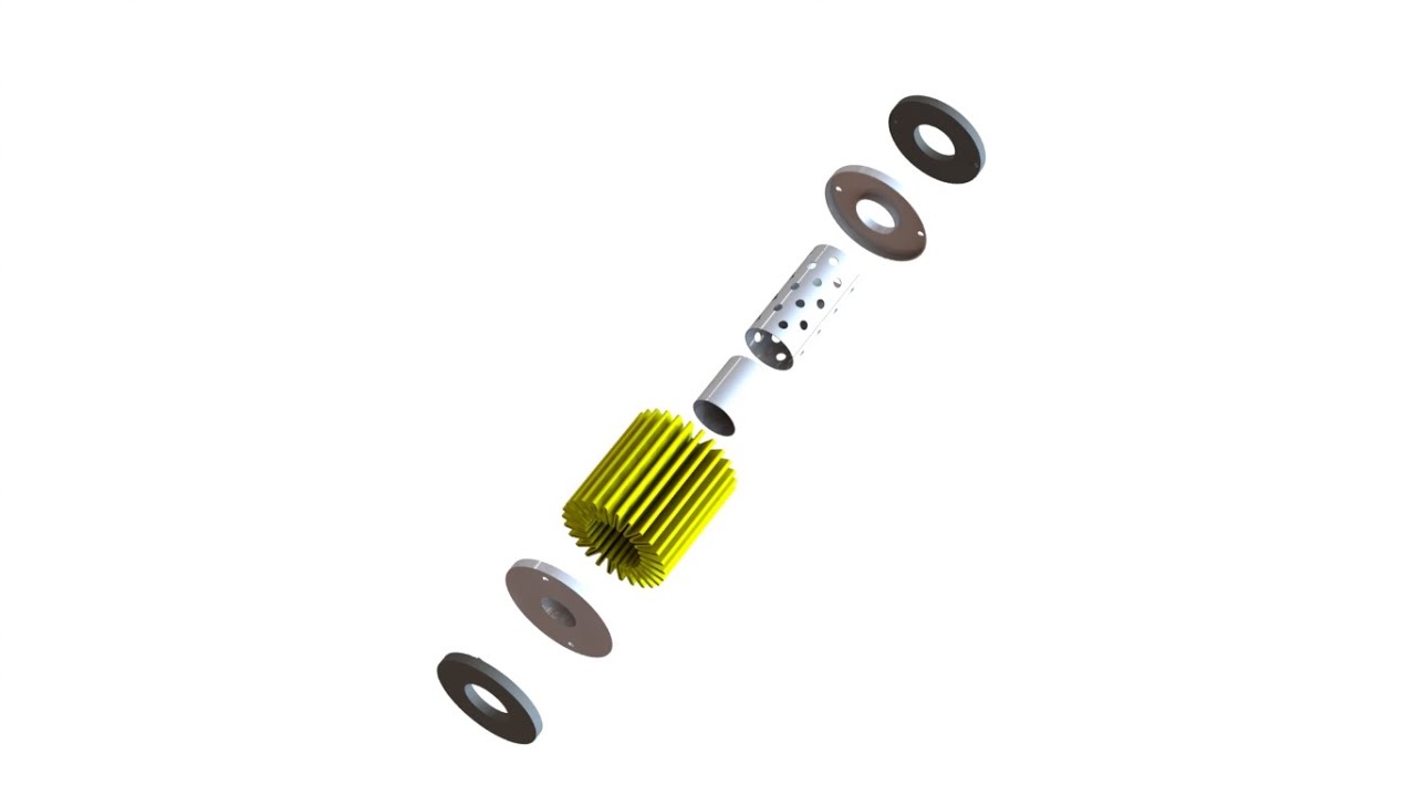 SOLIDWORKS TUTORIAL : OIL FILTER PART 3/3 - YouTube