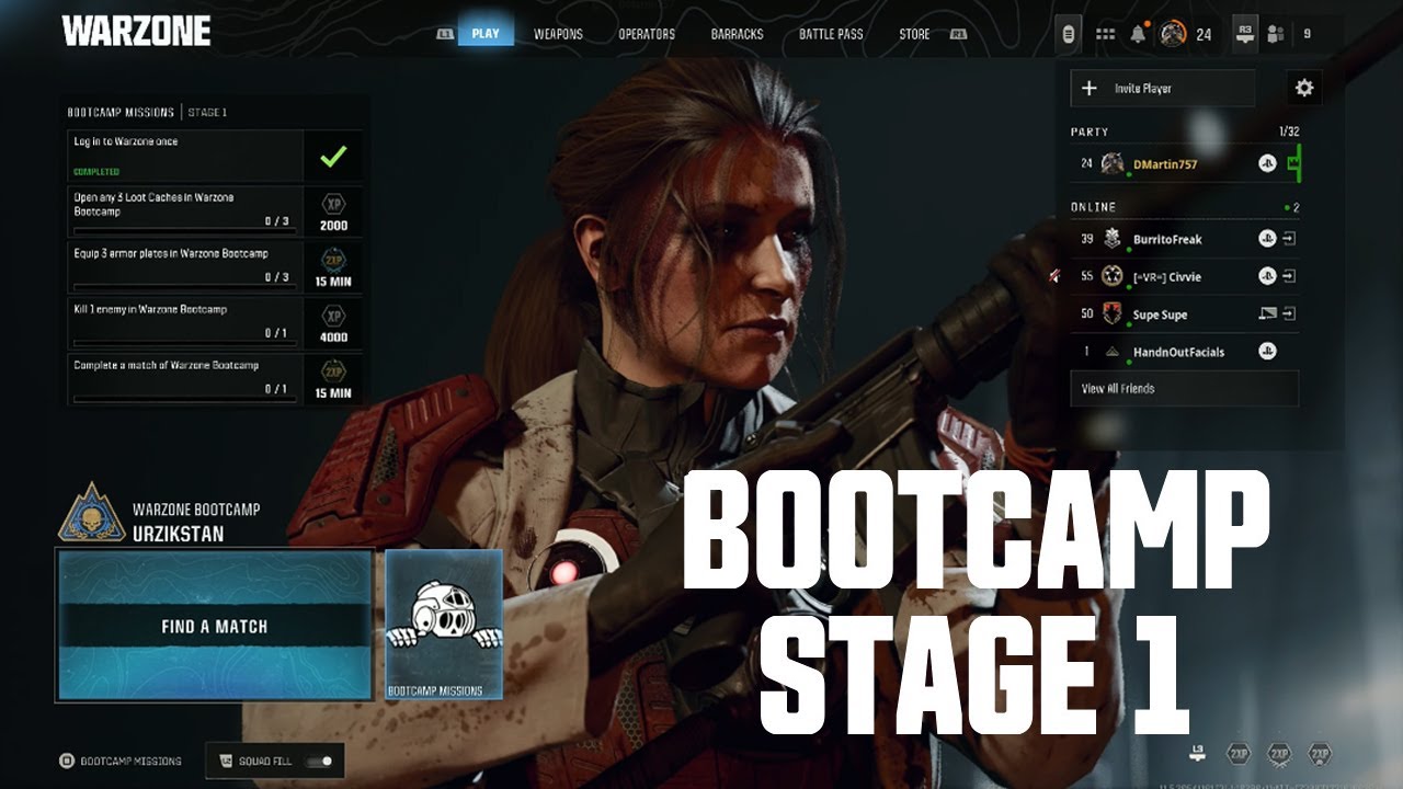 Black Ops 6 Season 1 Warzone - Bootcamp Stage 1 - YouTube