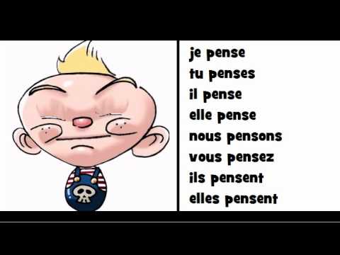 COMPTINE GRAMMATICALE = Le verbe penser - YouTube