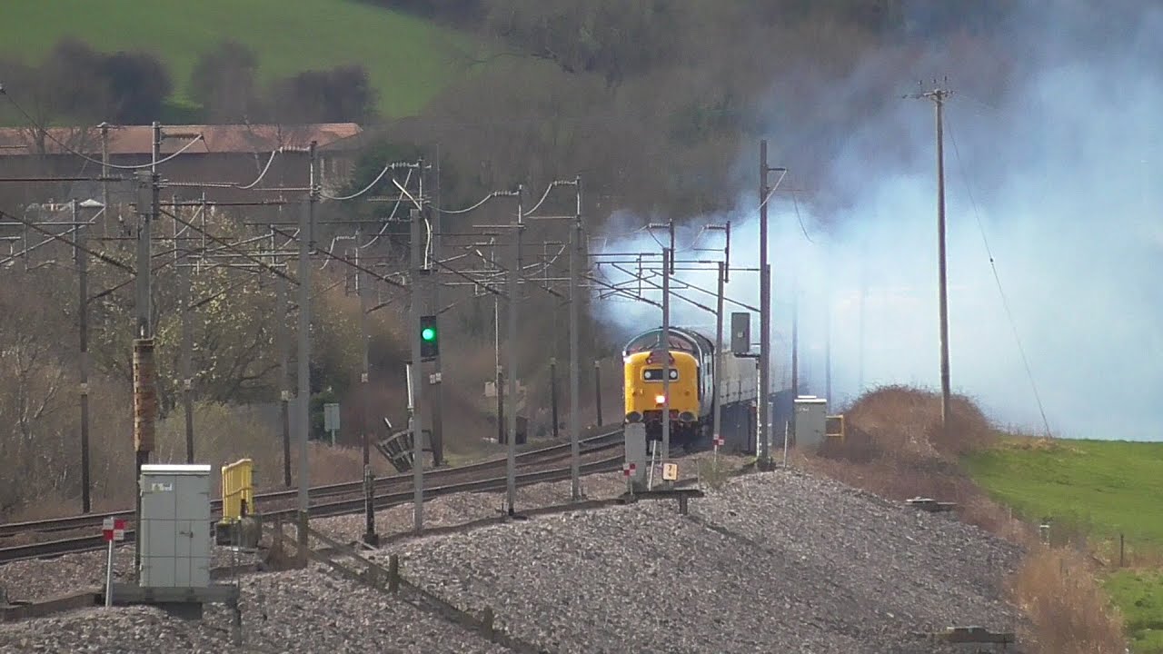 Deltic 55009 'Alycidon' Mainline Loaded Test Run 29th March 2023 - YouTube