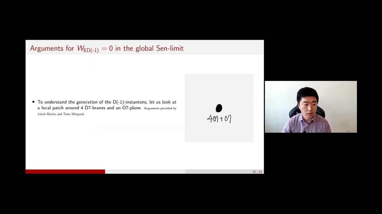 Manki Kim - D(-1) instanton superpotential in string theory - YouTube