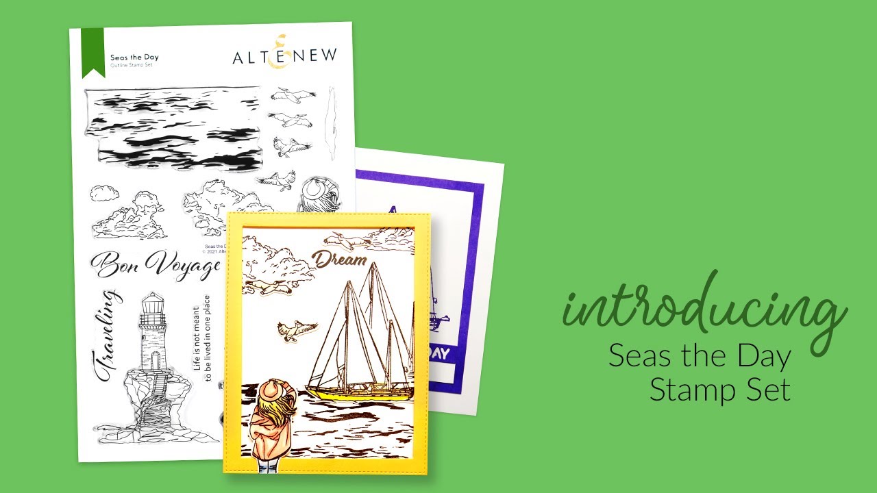 Beautiful Ocean-Themed Travel Stamps for Scrapbooking with Seas the Day ...