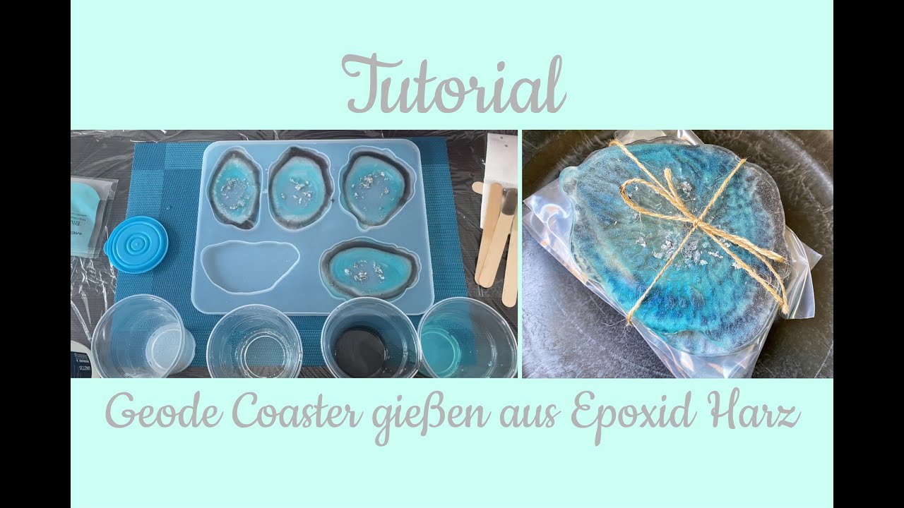 TUTORIAL DEUTSCH DIY | Resin Geode Coaster/Untersetzer aus Epoxid Harz gießen - YouTube