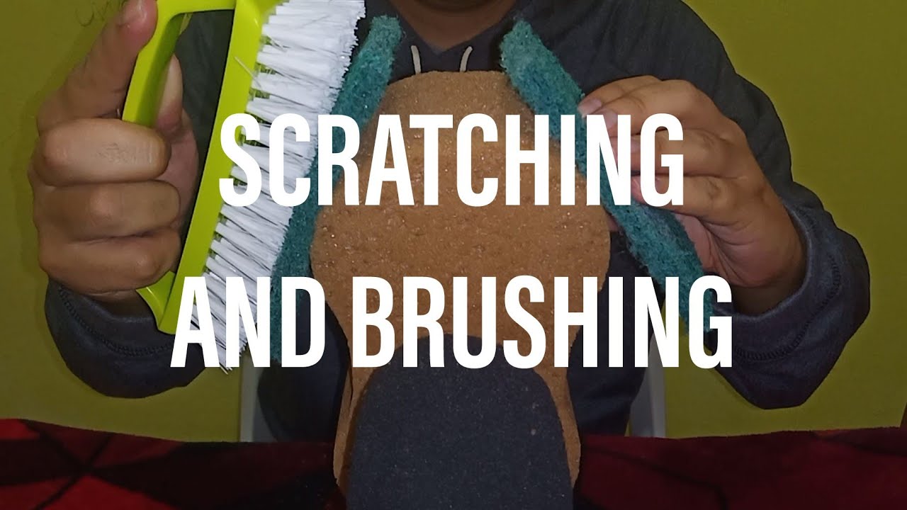 ASMR Fast & Aggressive | Scratching, scraping and brushing sponge with ...