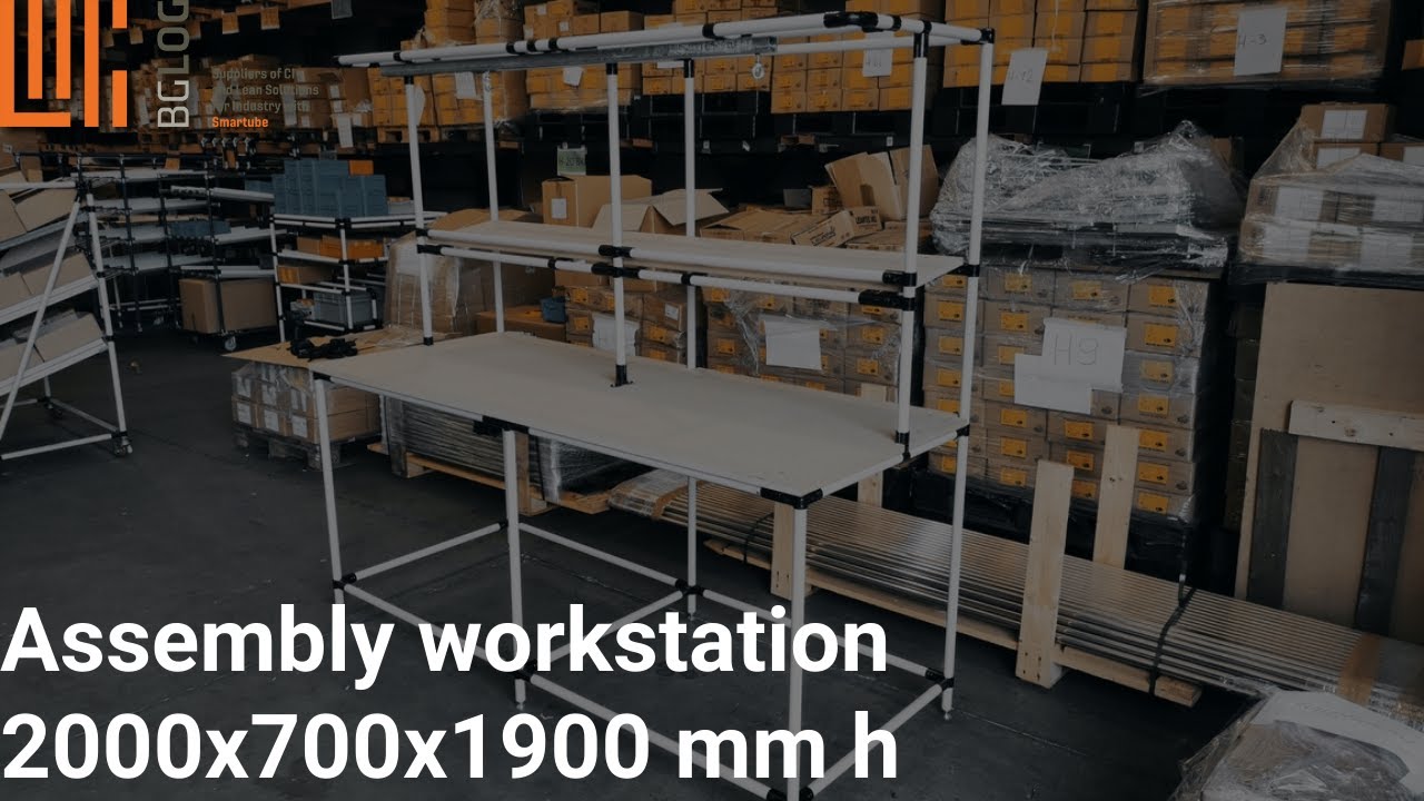 Assembly workstation 2000x700x1900 mm h - YouTube