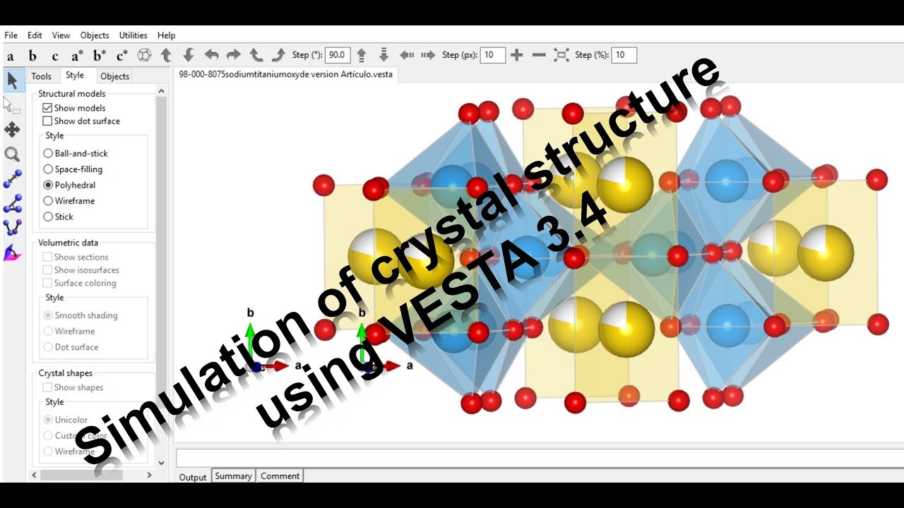 Visualization for Electronic and STructural Analysis program (VESTA v ...