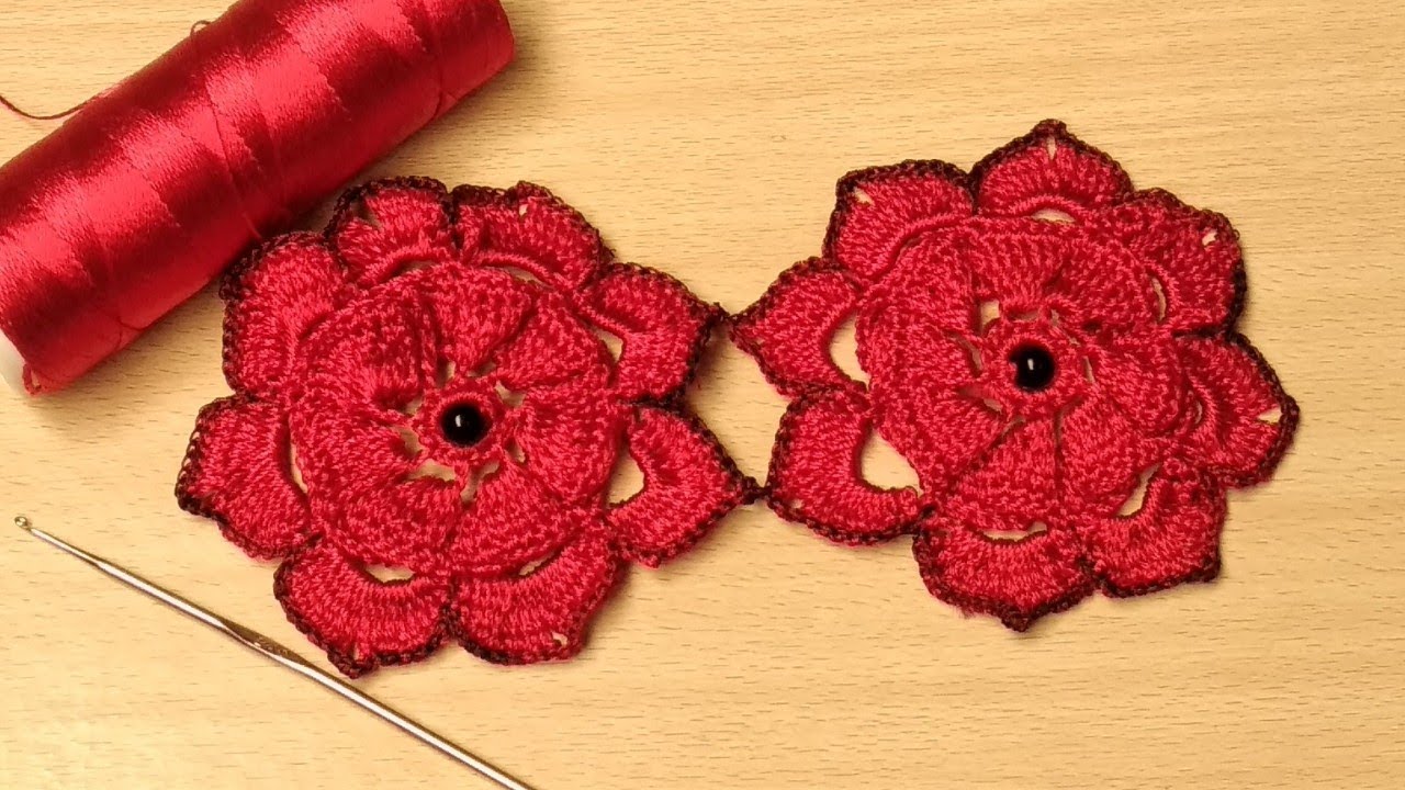 flor a crochet en 3 d/súper fácil - YouTube