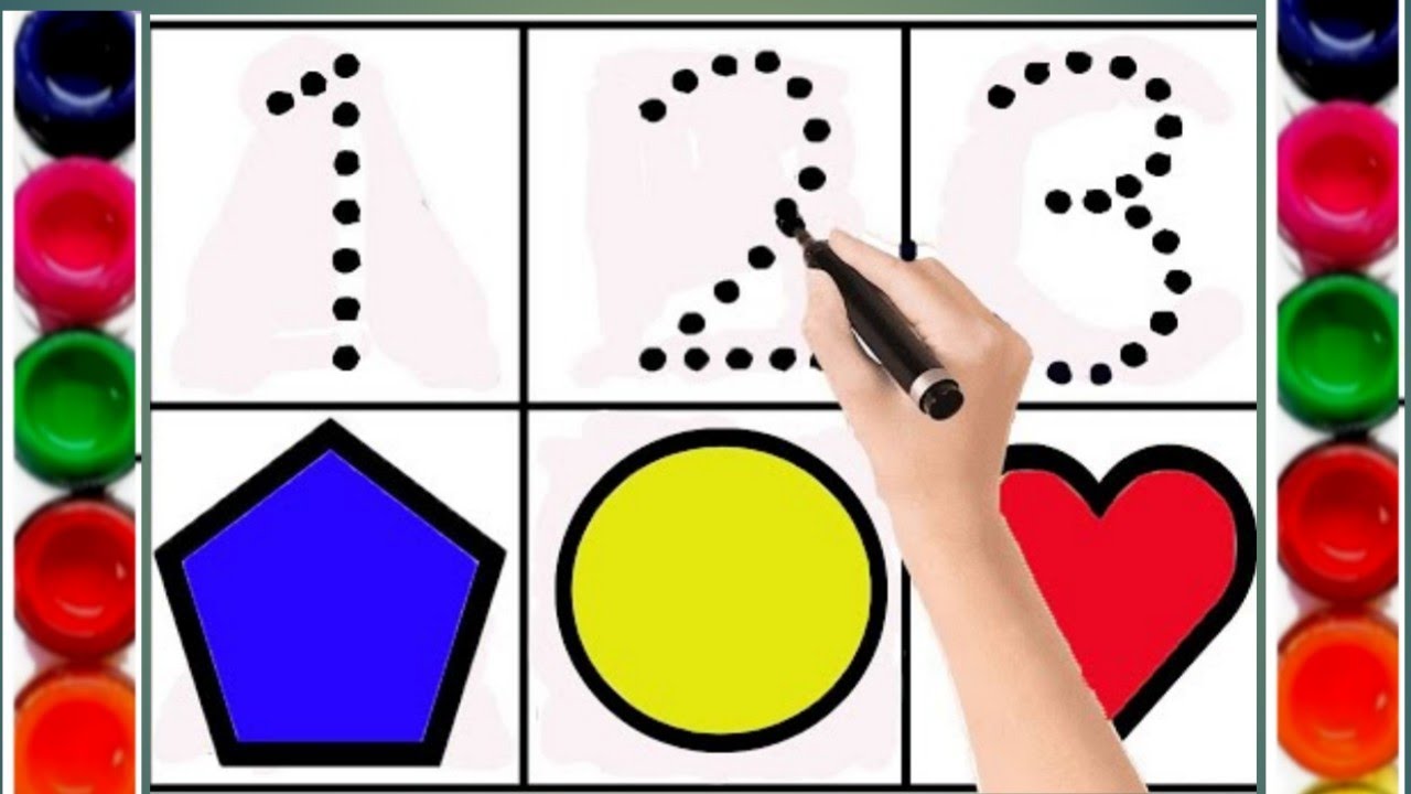 Shapes and numbers for kindergarden|Learn 2d shapes colors for toddlers ...