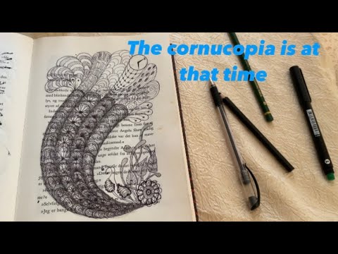 53 pattern/ zentangle /Cornucopia. The cornucopia is at that time ...